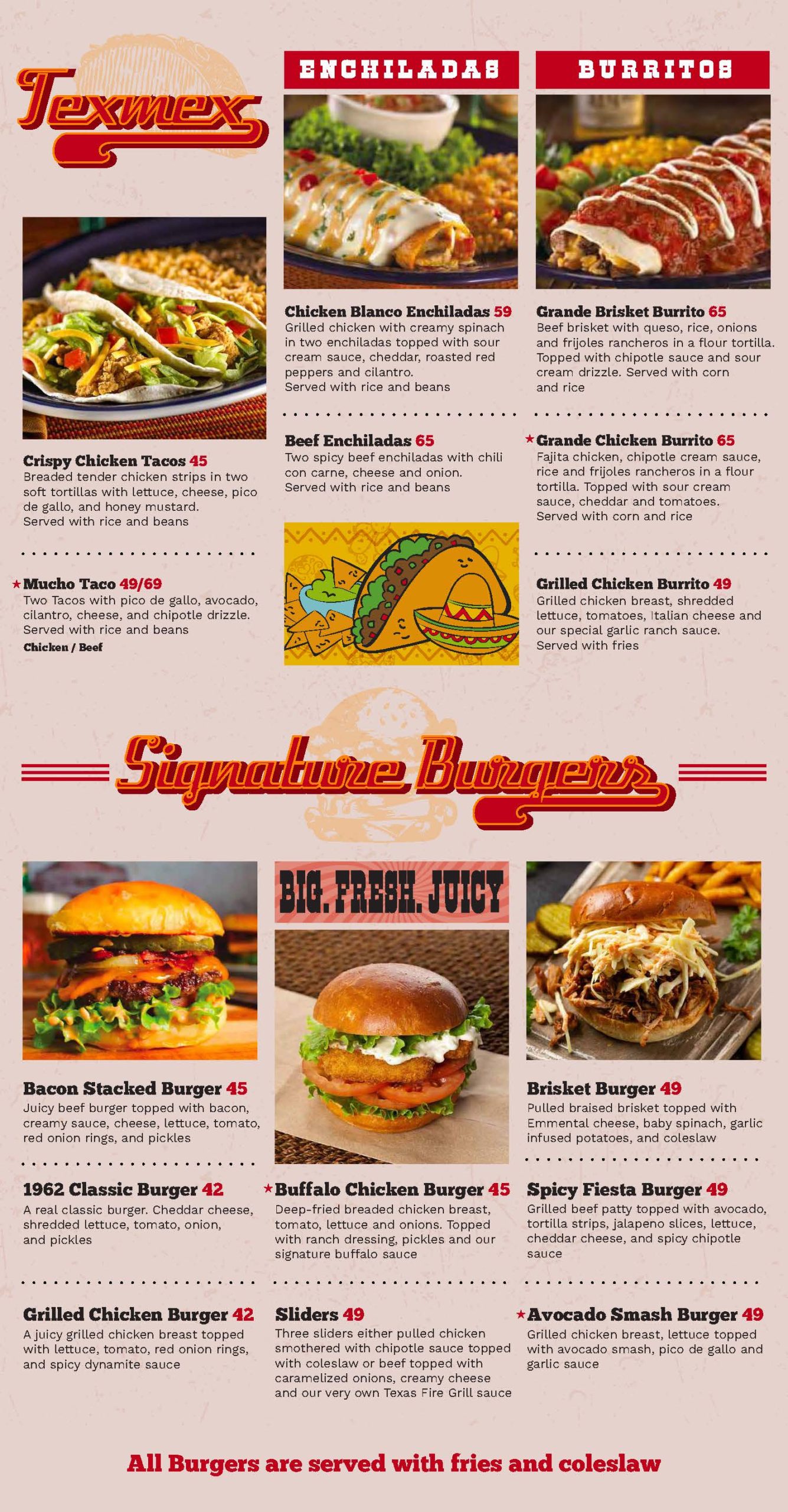 Dinein Menu English – Texas Fire Grill